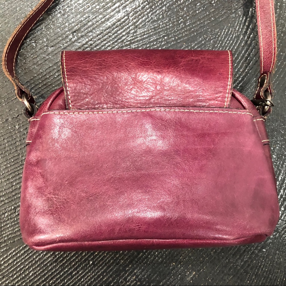 Patricia Nash Plum Italian Leather Puccini Handbags - Gem